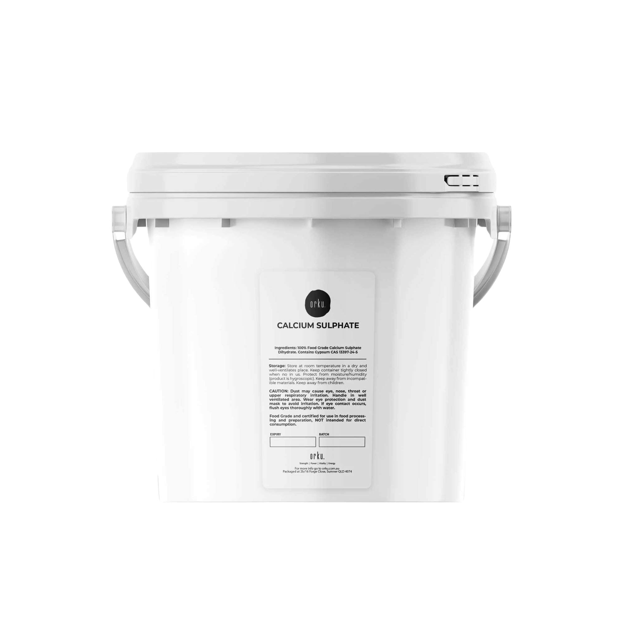 5Kg Calcium Sulphate Gypsum Powder Bucket- Food Grade Hydrous Sulfate ...