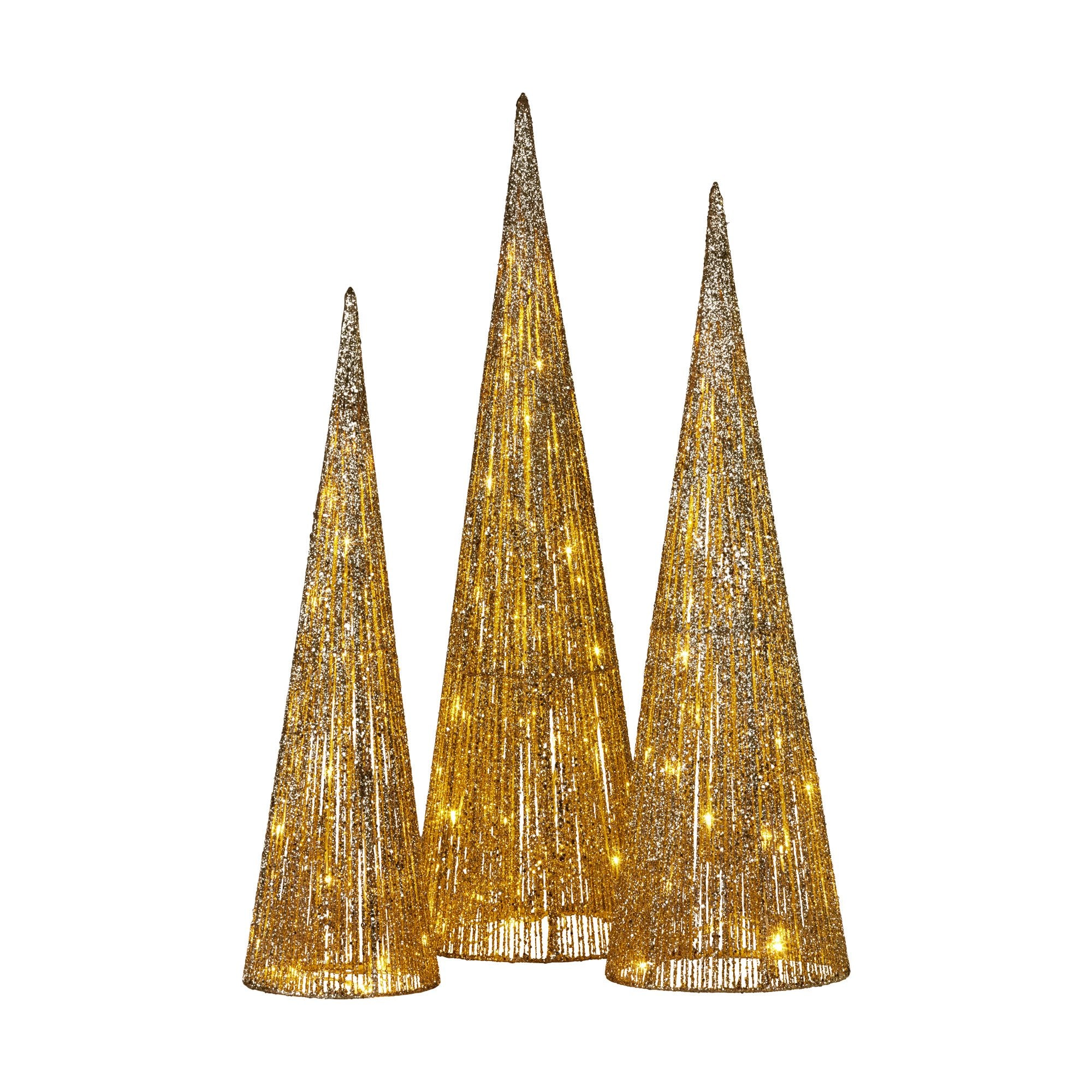 Christabelle 3pc Christmas Tree Indoor Outdoor Display Decoration LED ...