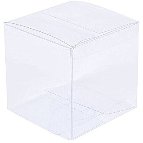 100 Pack of 10cm Square Cube PVC Box - Product Showcase Clear Plastic ...