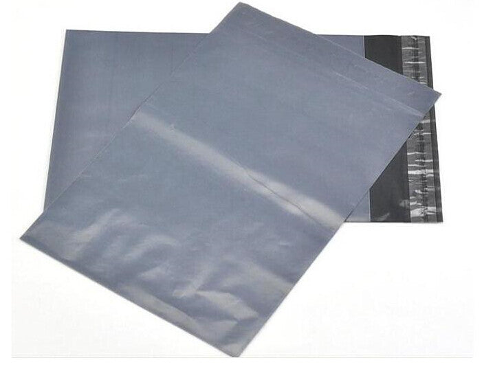 50 Pack - 600x450 mm LARGE GREY PLASTIC MAILING SATCHEL COURIER BAG SH ...