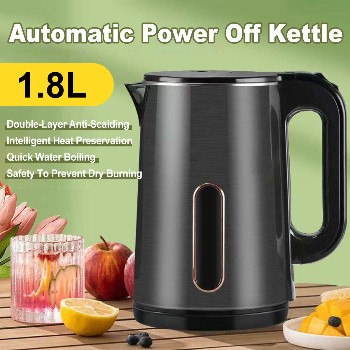 Electric Boiling Kettle Home Hotel Hot Water Kettle Automatic Power Of ...