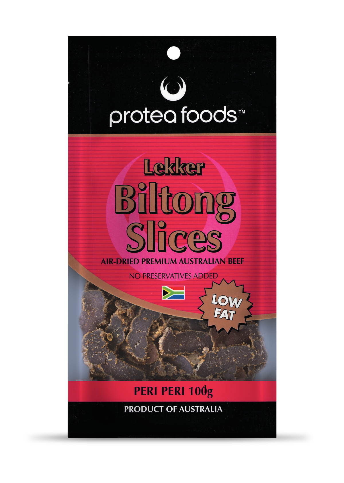 12 X Protea Lekker Biltong Slices 100G Peri Peri – BulkPantry