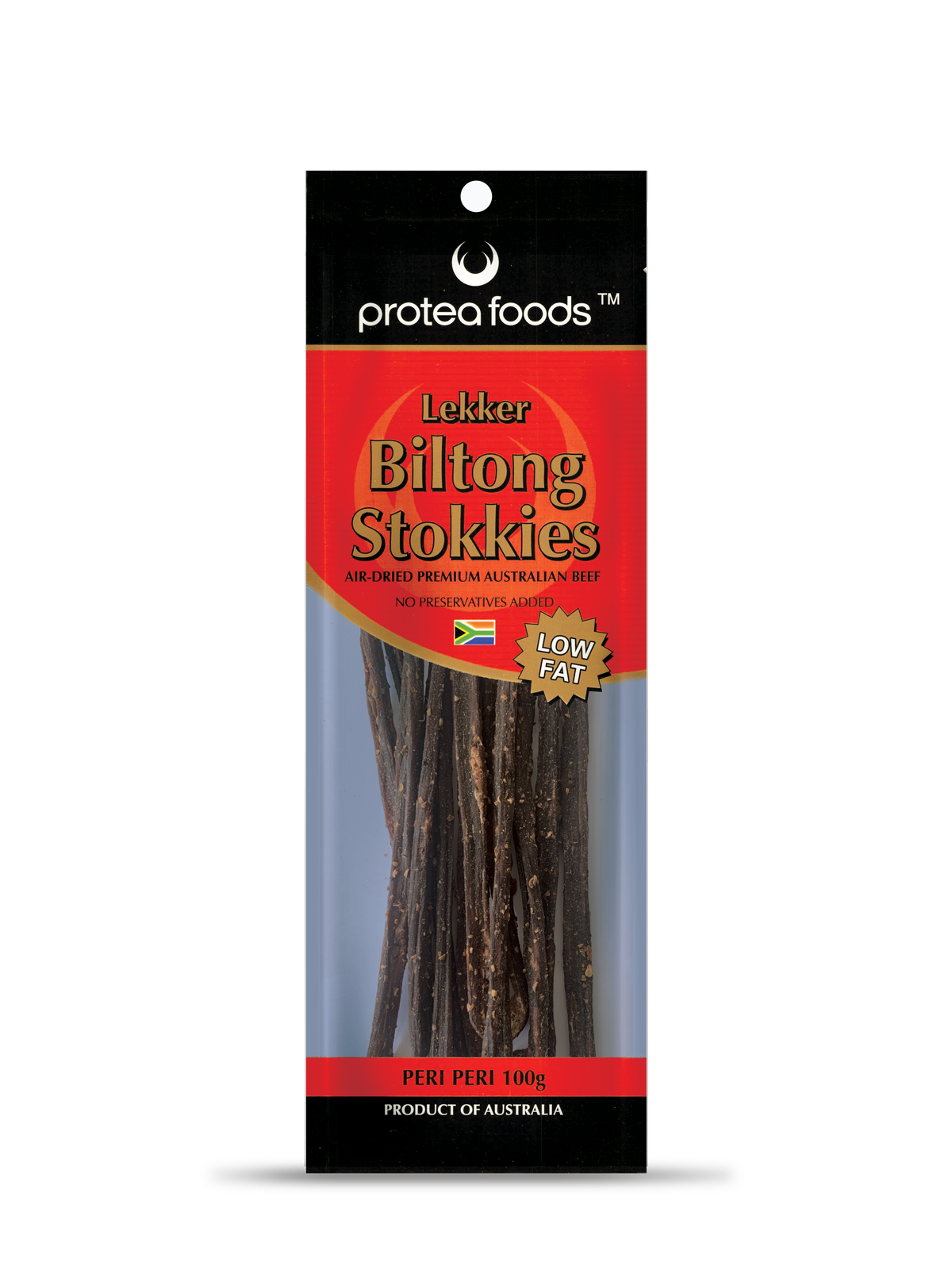 12 X Protea Lekker Biltong Stokkies Peri Peri 100G – BulkPantry